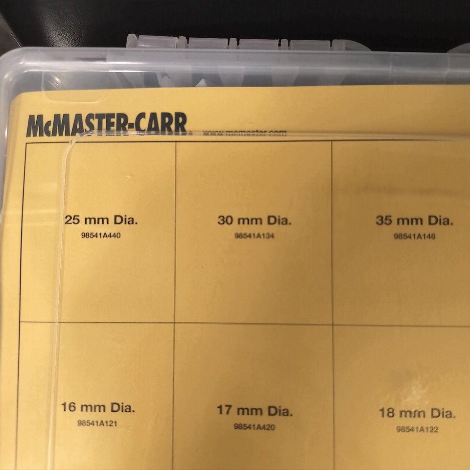 McMaster-Carr External Retaining Ring Assortment (Black Phosphate Steel ...