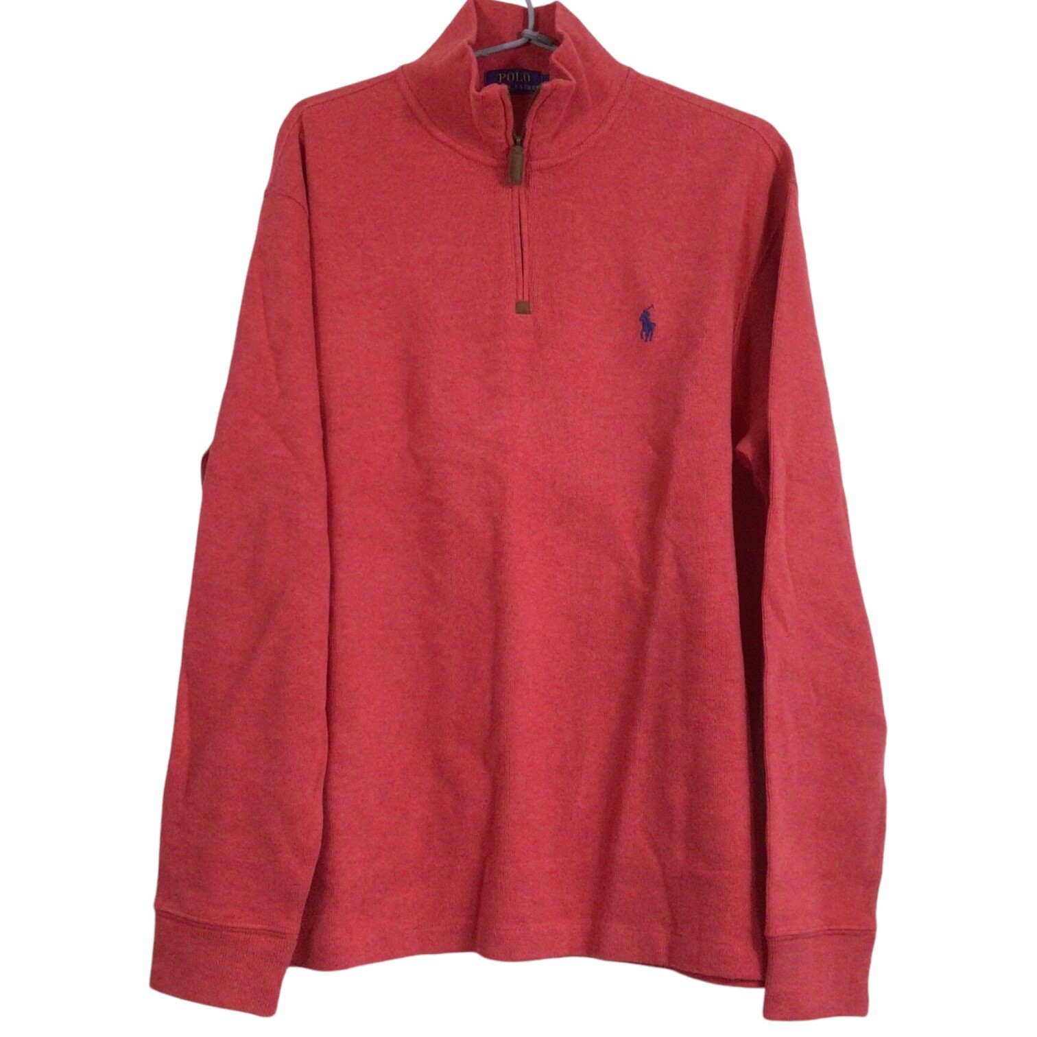 Polo Ralph Lauren Men's Flame Red 1/2 Zip Mock Neck S… - Gem