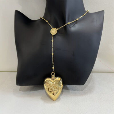 Lana Del Rey Necklace Heart with Spoon LDR Merch Snakes Chain Serpent ...