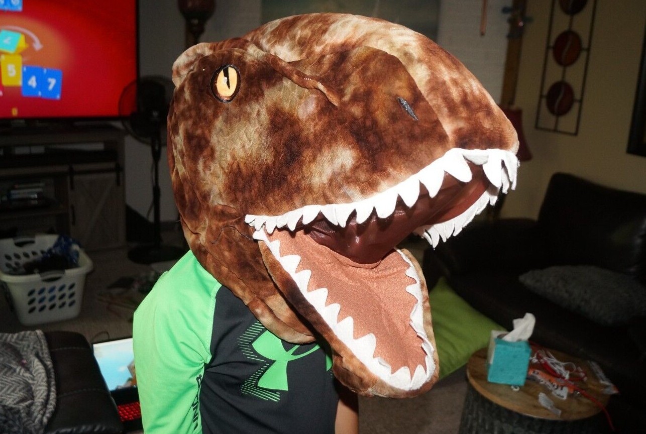DINOSAUR RAPTOR / REX HUGE MASK HALLOWEEN HEAD 16 x 2… - Gem