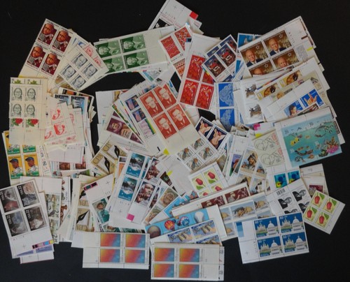 USA USPS MINT NH POSTAGE STAMP PLATE BLOCKS LARGE LOT FACE VALUE $208. ...
