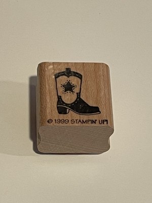 Stampin' Up! cowboy boot stamp EUC line dancing star Texas country | eBay