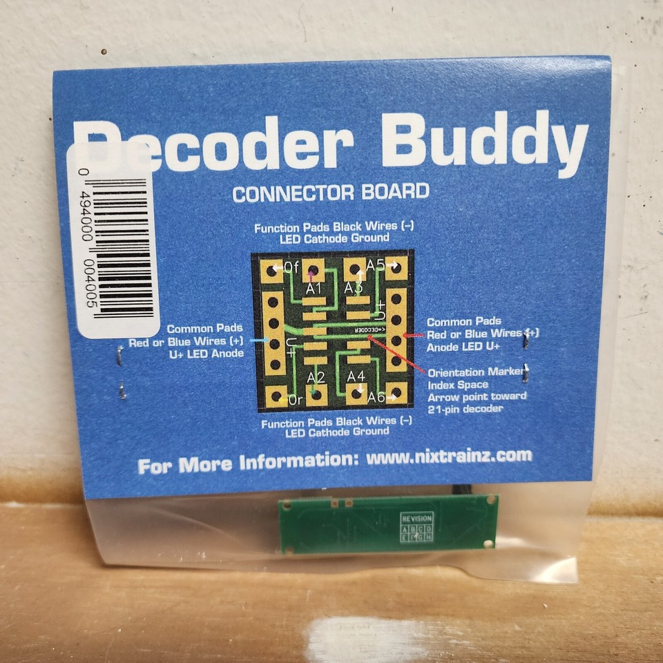NIX Trainz Decoder Buddy V1 (1K Ohm) Motherboard w/ 21-Pin Decoder ...