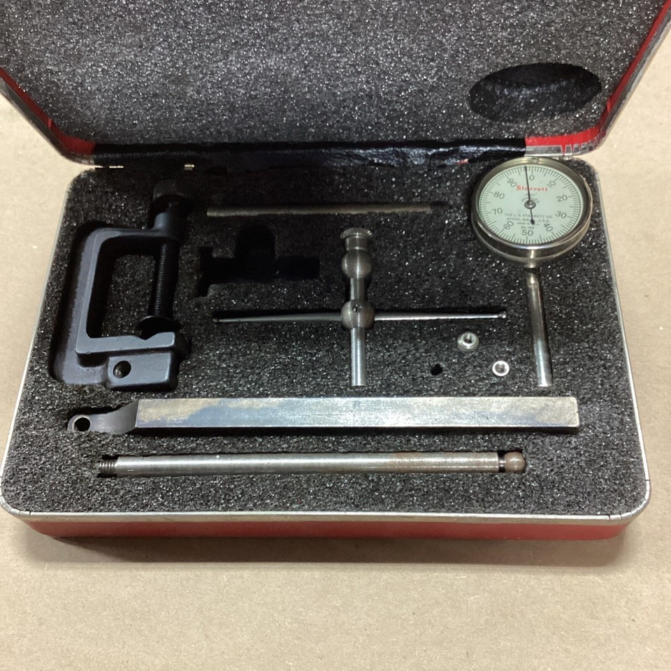 Vintage Starrett No. 196-A Dial Test Indicator Set With Original Box ...