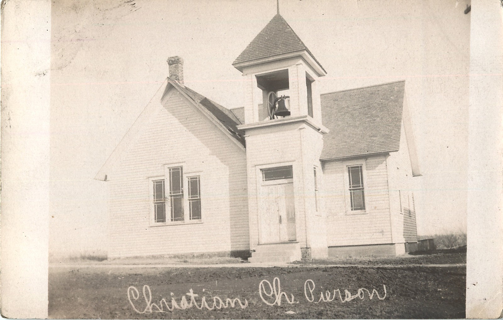 A View of the Christian Church, Pierson IA RPPC 1909 | eBay