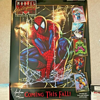 1992 Spider Man Poster Marvel Masterpiece Signed 480/2500 Joe Jusko NEW ...
