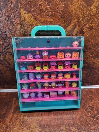 Shopkins Lot Of 41 Assorted - Teal Display - Storage Case - Cover ...