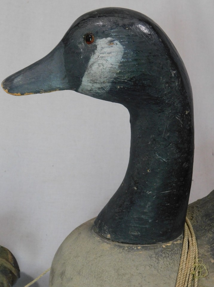 Antique working Canada goose decoy folk art C.W Ham Brunswick ME ...