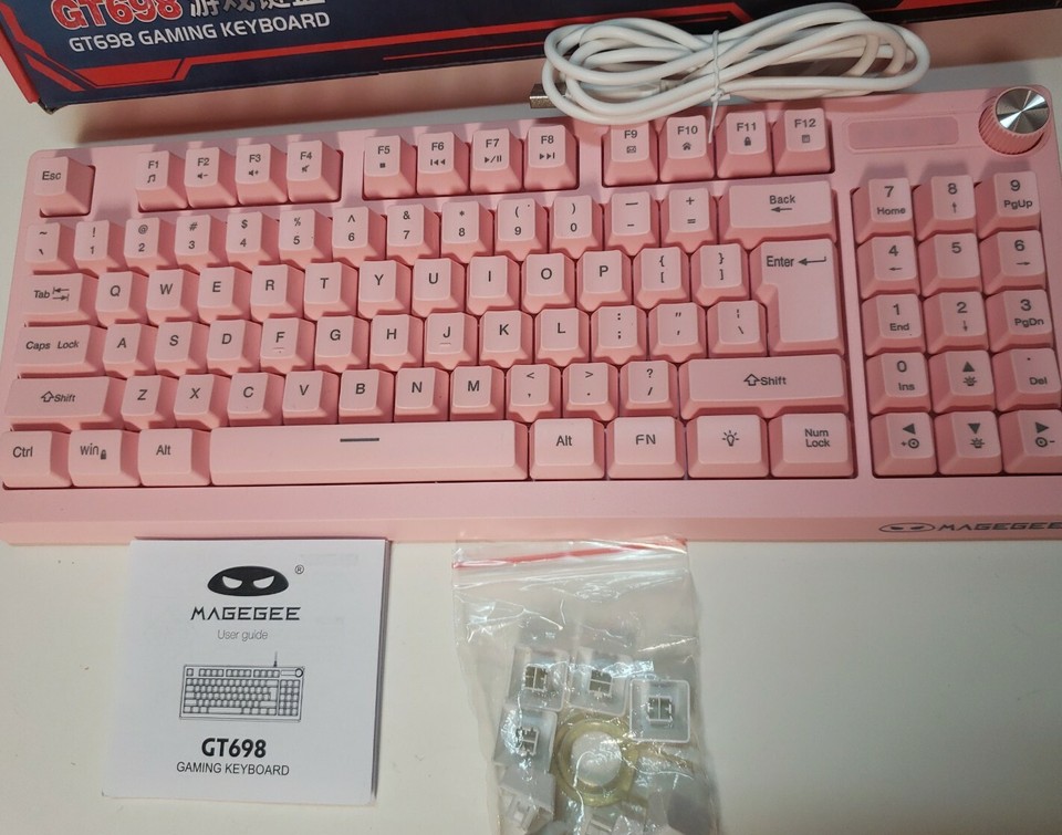Gaming Keyboard Magegee GT 698 Pink RGB Cool Lighting Effect ...