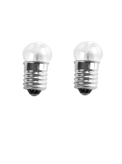 Pack of 2 Torch Bulbs 2.5v 3.5v 4.8v 6v Lens End Various Fittings Light ...