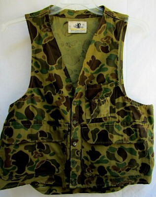 VTG BLACK SHEEP..CAMO / CAMOFLAUGE..HUNTING FISHING..VEST..JAPAN..sz ...