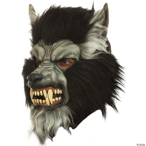 Adults Menacing Gray Howling Werewolf Mask 886390268288| eBay
