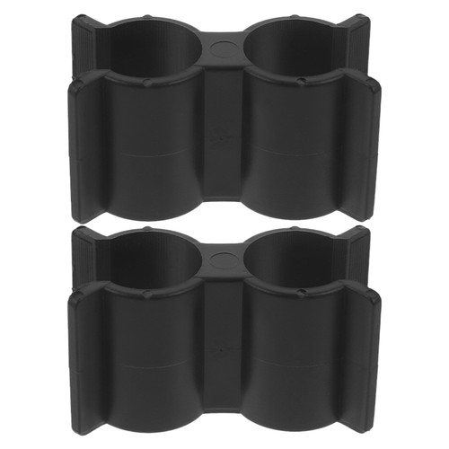 2 Pcs Double Port Pipe Clamp Marine Fence Pipes Connections Clips ...