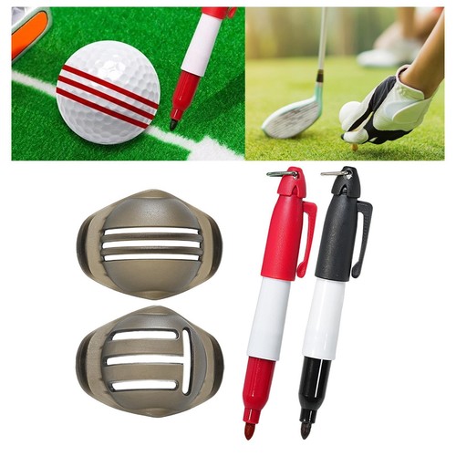 2x Golf Ball Marker Set Putter Putting Golf Ball Alignment Tool for ...