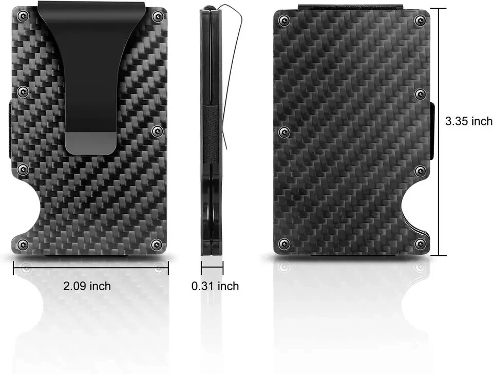 The Ridge Style Titanium Wallet with RFID Blocking Card Slots, Money ...