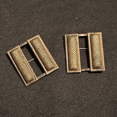 WW1 US Army USMC Captain Bars Rank Pins Pair | eBay