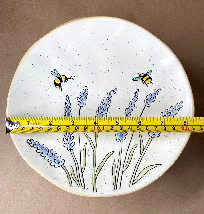 Spectrum Designz Set of 6 lavender Flowers Garden with Bees Ceramic ...