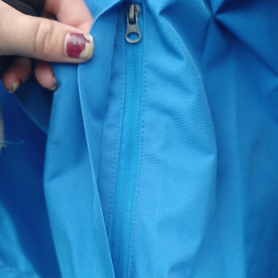 Swiss Tech Jacket Large Mens Blue Lightweight Rain Coat Zip Pockets ...