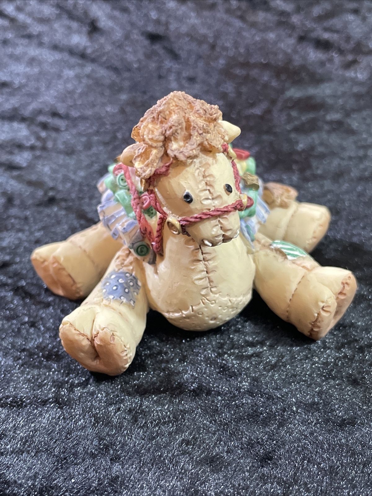 Baby Camel Sprawled on Belly w/Reins and Saddle - Whimsical & Cute! | eBay