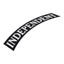 Independent Black & White Rocker Patch, Biker Patches | eBay
