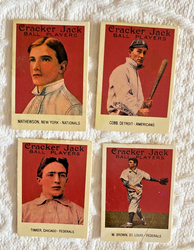 1993 Borden Cracker Jack 1915 Anniversary Mini Replica Baseball Cards 4 ...