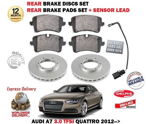 FOR AUDI A7 3.0 TFSI QUATTRO 2012--> REAR BRAKE DISC 330mm SET + DISC ...