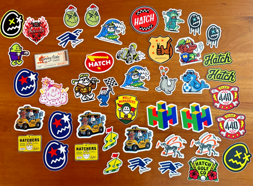 NEW HUGE LOT OF HATCH GOLF 44 STICKERS + 83 GOLF TEES | eBay