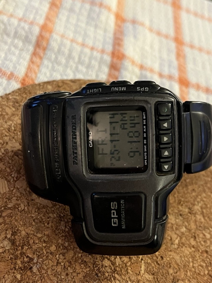 Casio Pathfinder PAT-1 GPS Navigator 64mm 1840 Watch Day Date Hike ...