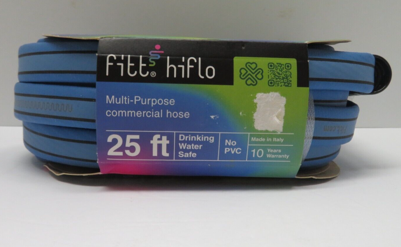 FITT HiFlo 1/2"X25" Garden Hose - Blue | eBay