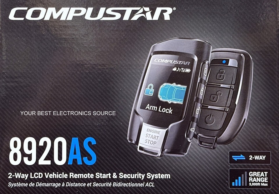 NEW Compustar CS8920-AS, 2-Way Remote Start/Alarm System (Replaces ...