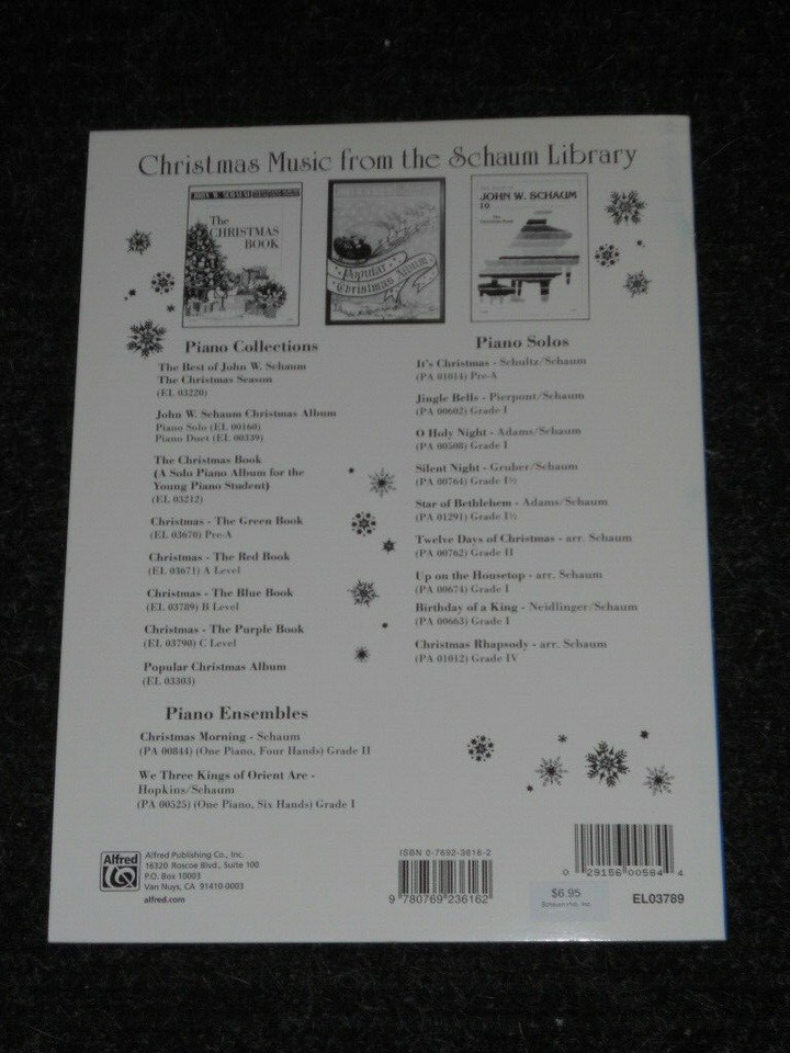 Schaum Christmas: B -- The Blue Book by Schaum, Wesley (Paperback) | eBay