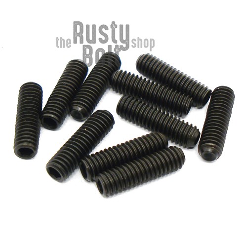 M4 x 14mm, Set Screws Cup Point Grub, 45H Steel, Black Oxide | eBay