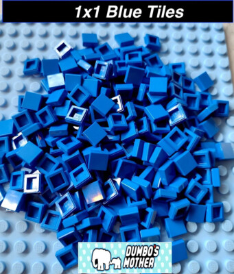 Lego 1x1 Blue Tiles Smooth flat tile Water Mosaic Building NEW X30 | eBay