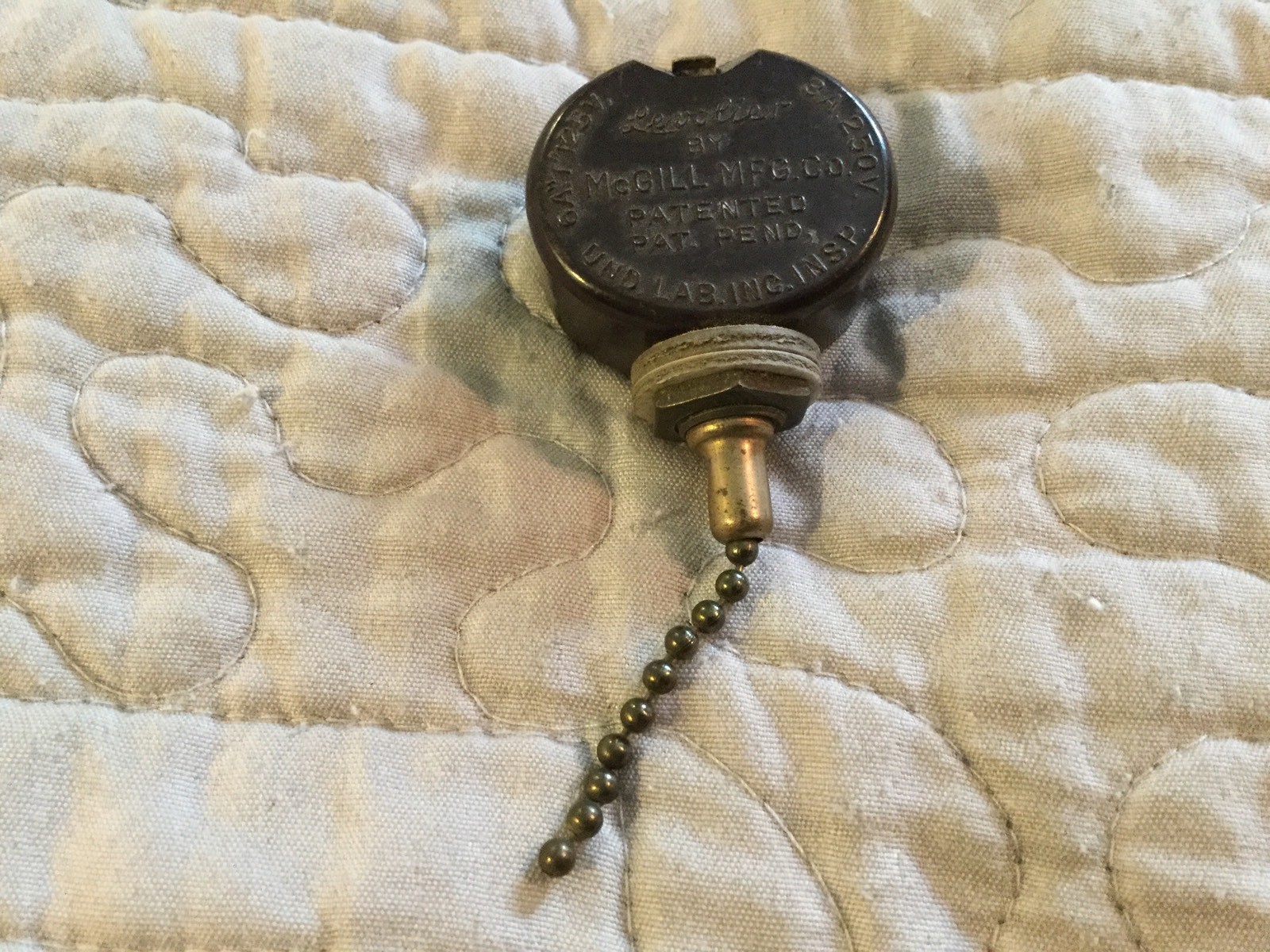 VINTAGE LEVOLIER ELECTRICAL PULL CHAIN SWITCH BY MC GILL 6A.”T ...