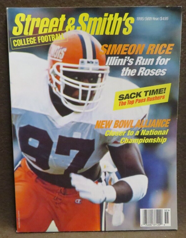 #1112 STREETS & SMITH COLLEGE FOOTBALL 1995 SIMEON RICE | eBay