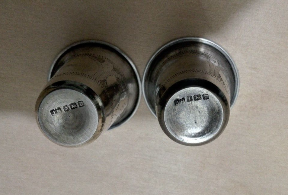 Rare Set of 2 Silver Shot Cups, By John Rose Co. | eBay
