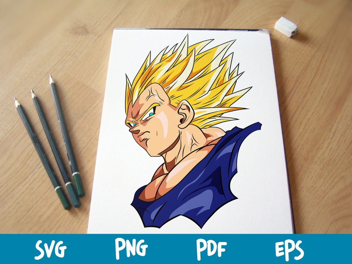 Vegeta Color Drawing