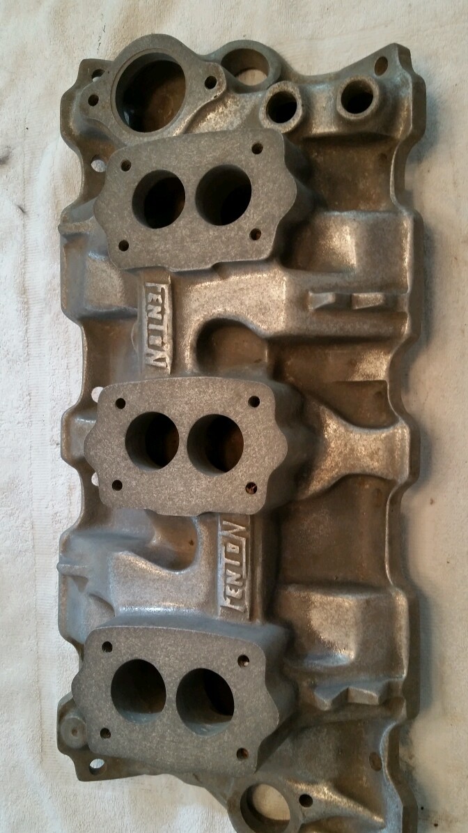 Fenton SBC 3x2 intake | Chevy Tri Five Forum