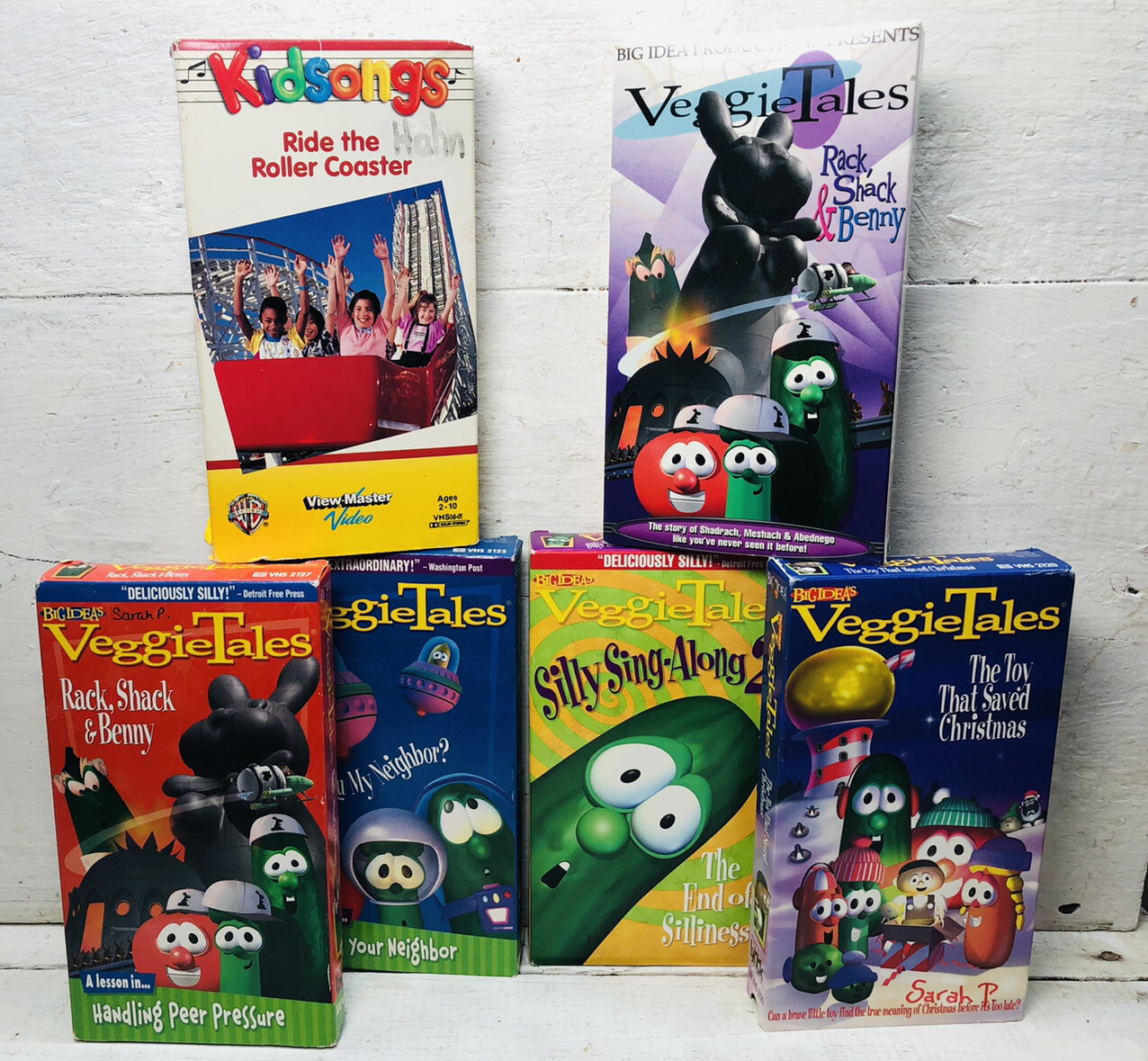 Veggie Tales VHS Movie Tapes Lot of 5 + 1 Kidsongs Children Family ...