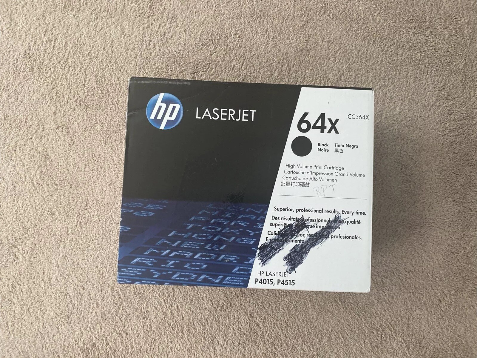 Genuine HP LaserJet CC364X / 64X High Yield Black Toner for P4015 ...