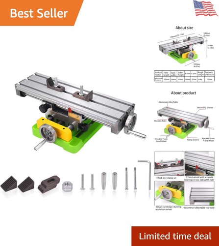 6350 Adjustable Milling Table with Heavy Cast Iron Base for Drilling ...