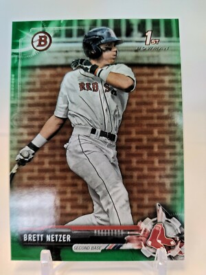 BRETT NETZER /99 2017 Bowman Draft Baseball 1st #BD-31 GREEN Boston Red ...
