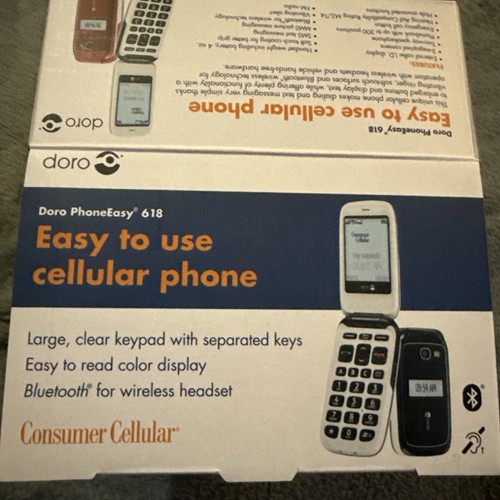 Easy To Use Cellular Phone. Doro Flip Phone. Consumer Cellular. | eBay