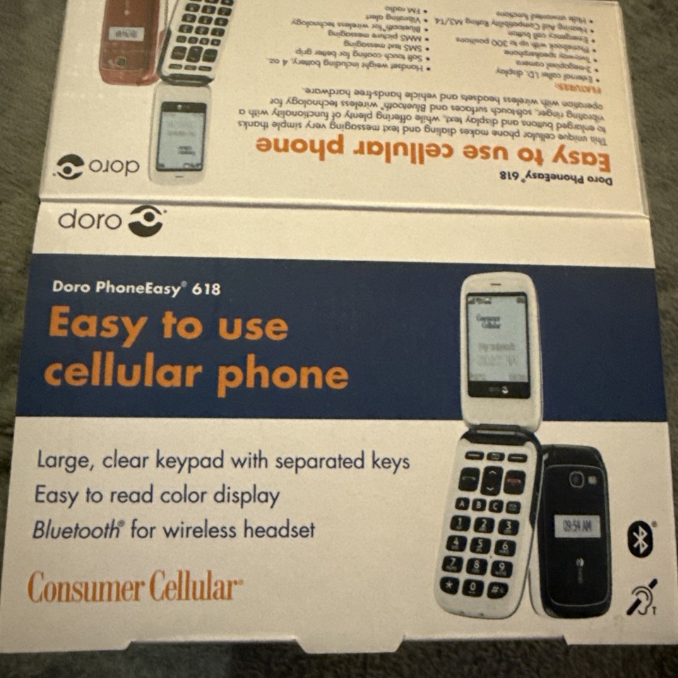 Easy To Use Cellular Phone. Doro Flip Phone. Consumer Cellular. | eBay