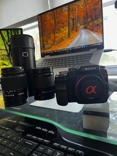 Sony Alpha a100 10.2MP Digital SLR Camera - Black (Sony-N50 18-70mm ...