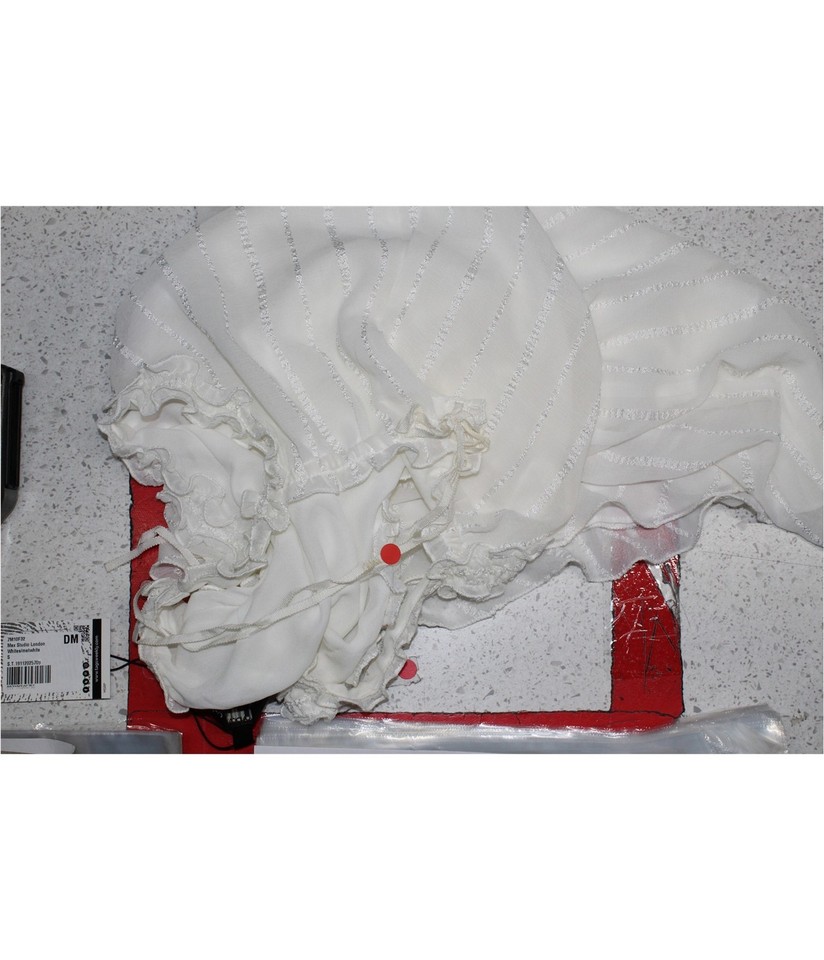 Max Studio London Womens Ruffled Knit Blouse, metwhite, S | eBay UK