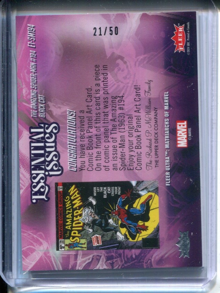 2024 Matriarchs of Marvel Spider-Man #21/50 1994 Fleer Ultra Essential ...