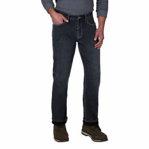 WEATHERPROOF 1948 MEN'S FLEECE LINED STRETCH JEANS(DARK DENIM BLUE ...