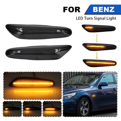 Sequential Smoked LED Side Marker Lights For BMW E60 E61 E82 E88 E90 ...