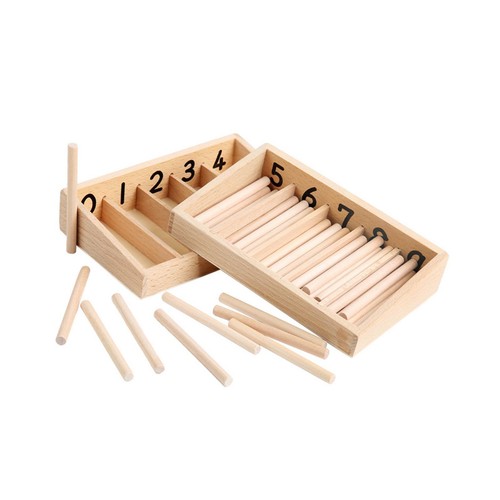 Montessori Spindle Box Counting Counting Sticks 3 -6 Year Olds Teaching ...